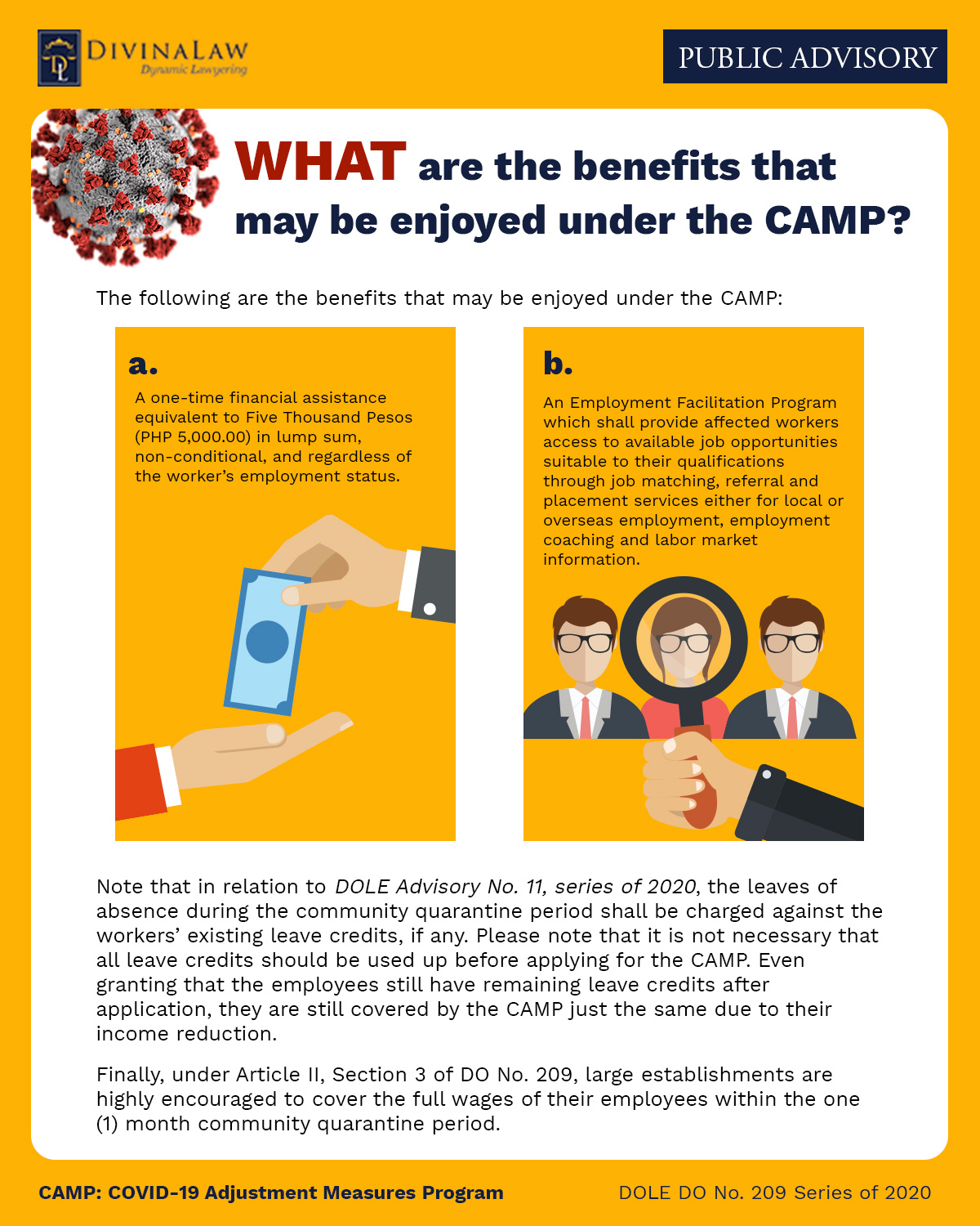 COVID-19 Adjustment Measures Program (CAMP) | DivinaLaw
