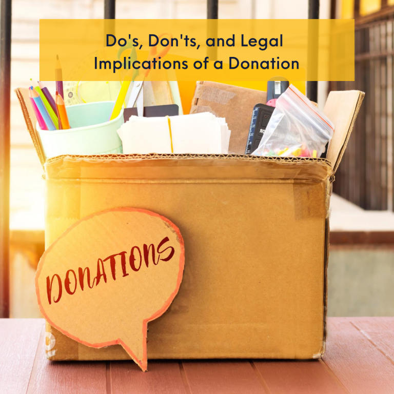Do’s, Don’ts and Legal Implications of a Donation | DivinaLaw