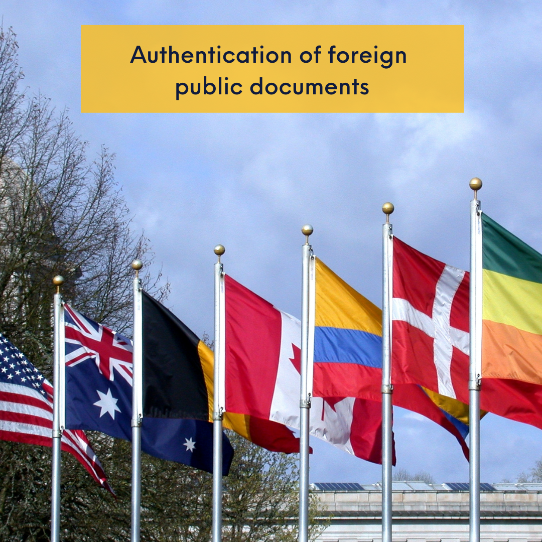 Authentication of foreign public documents | DivinaLaw