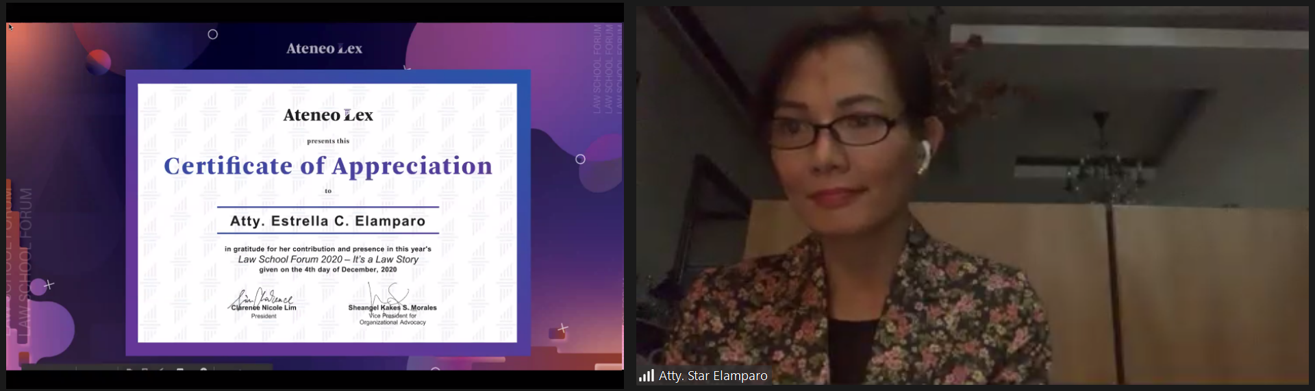 DivinaLaw’s Atty. Elamparo speaks at the Law School Forum | DivinaLaw