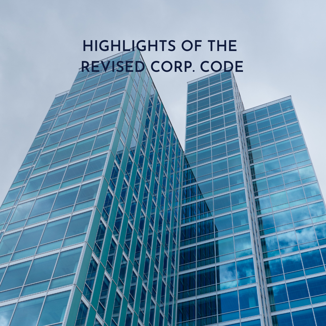 Highlights of the Revised Corp. Code | DivinaLaw