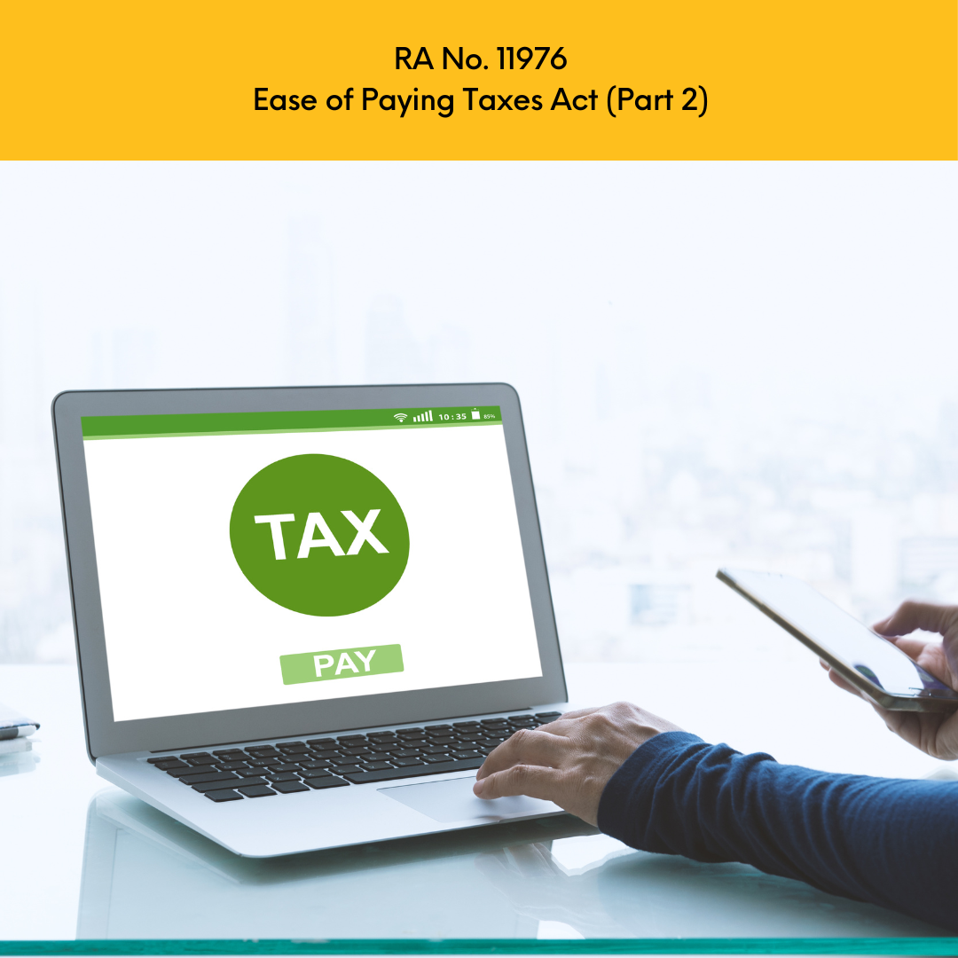 Tax payment made easy: A quick digest of EOPT (2) | DivinaLaw