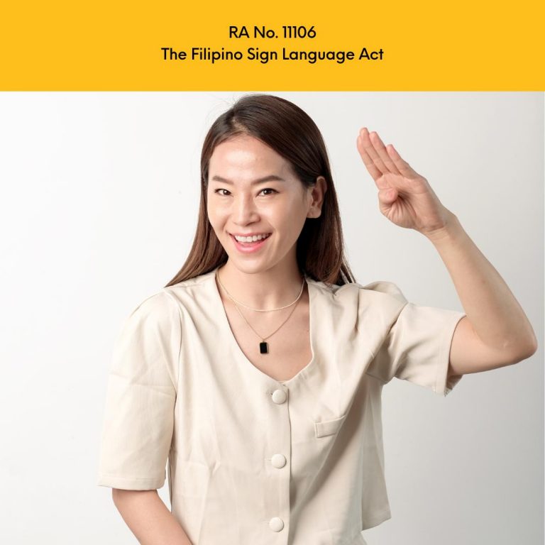 The Filipino Sign Language Act | DivinaLaw