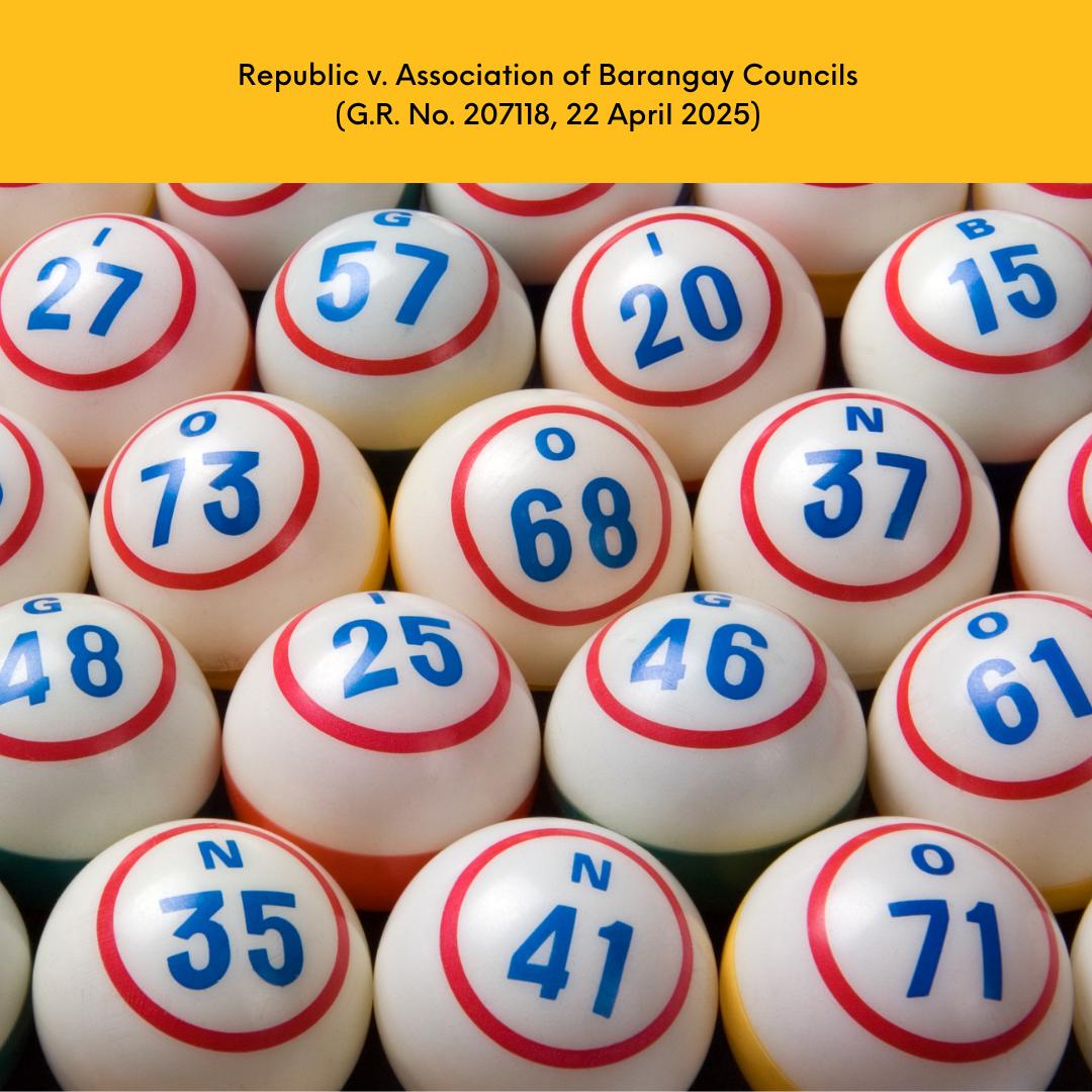 Bingo sa barangay: No permit, no problem | DivinaLaw