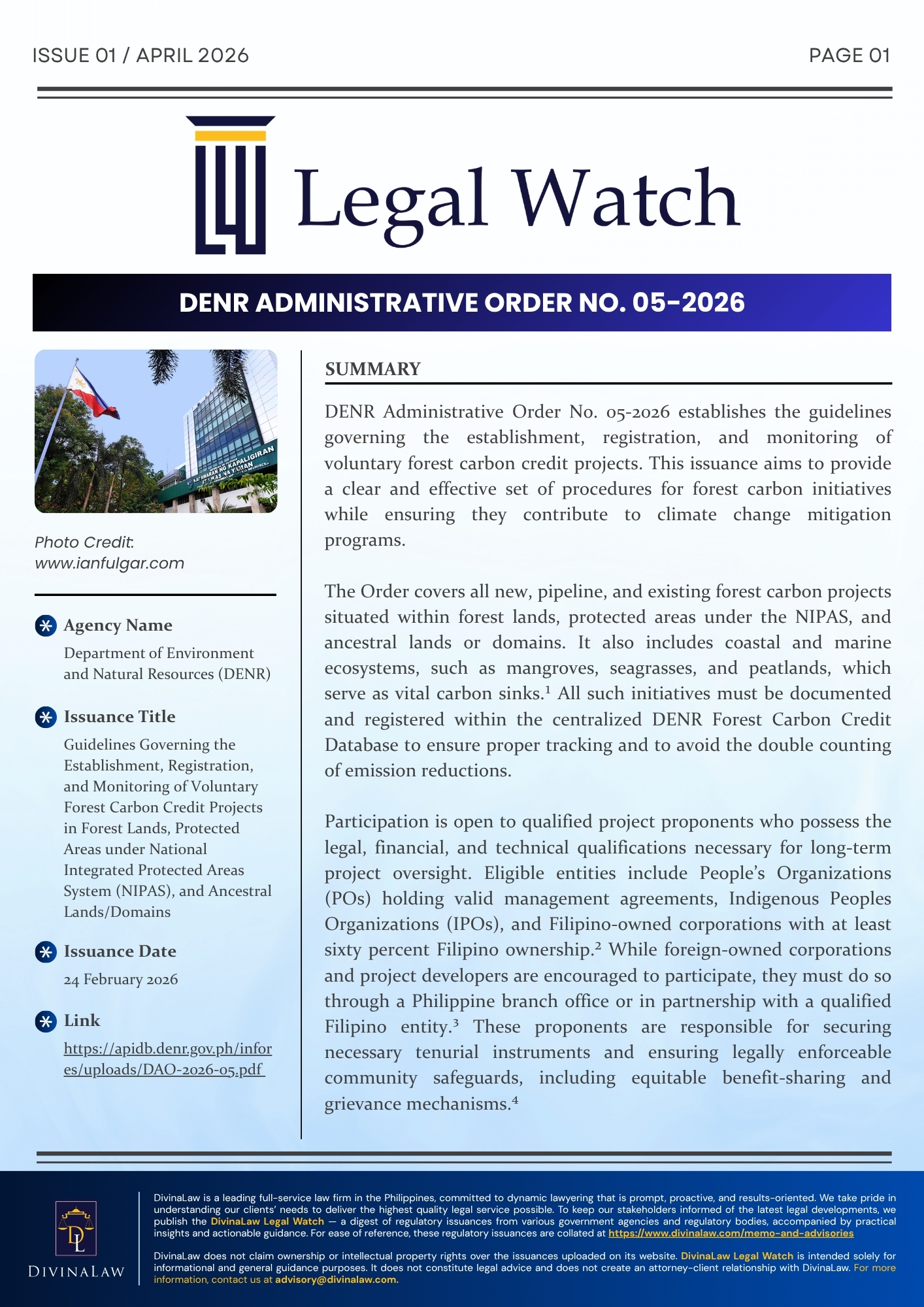 DENR Administrative Order No. 05-2026 | DivinaLaw